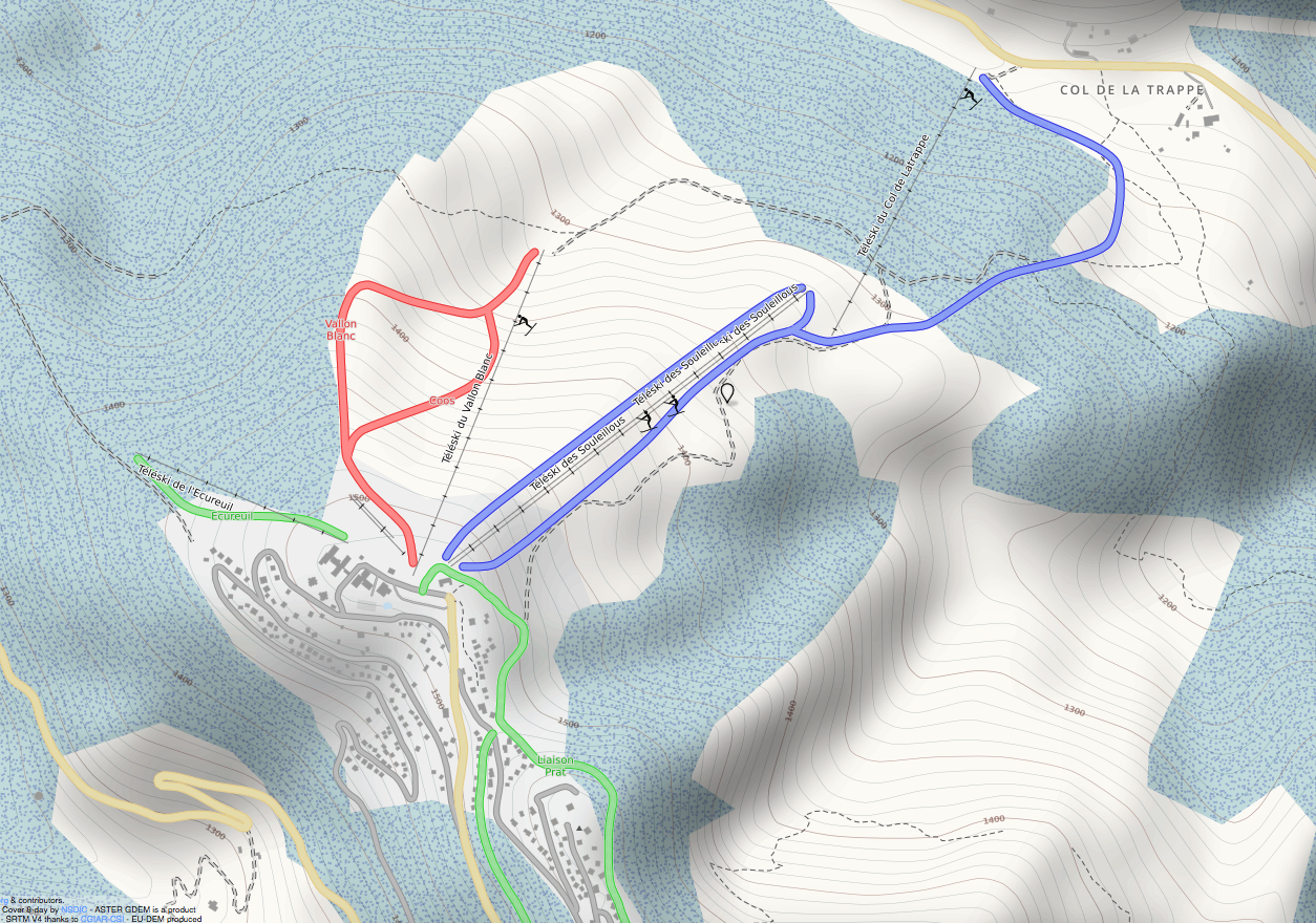 Plan des pistes de Guzet - Station de Guzet - Vacances d'hiver à Guzet ...